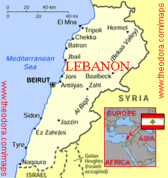 Lebanon Map Europe